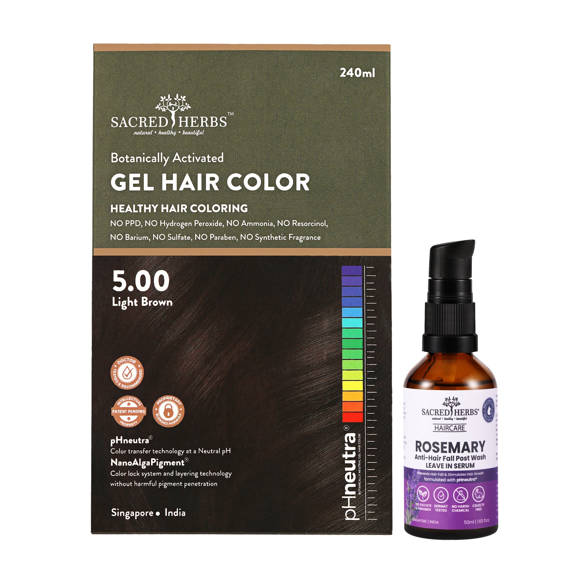 Serum and Premium Hair Color Combo – Sacred Herbs