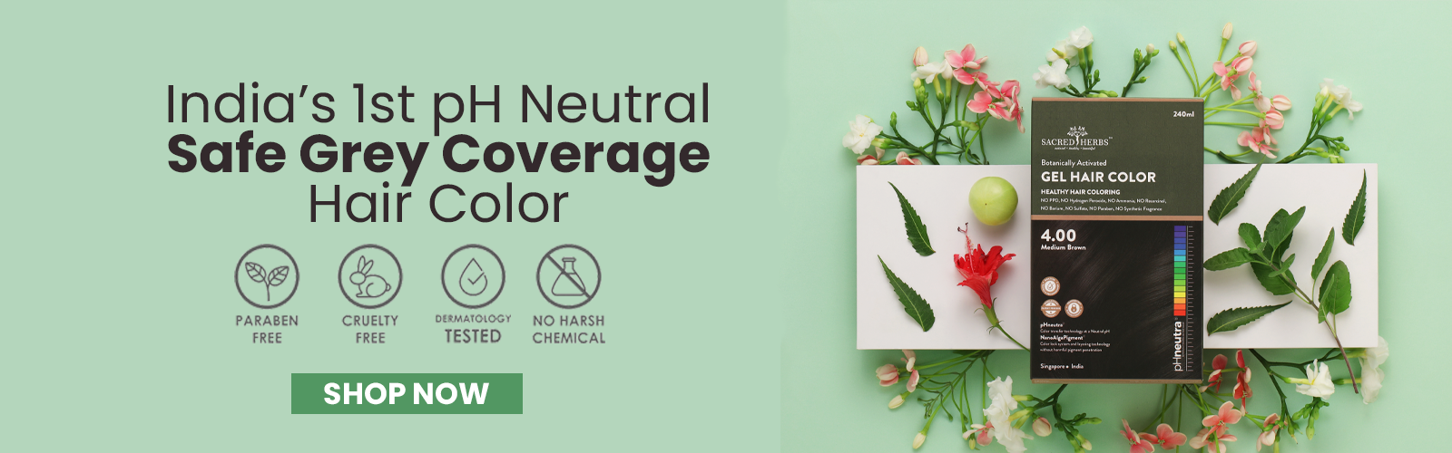 Sacred Herbs- pH Neutral Hair Color, Hair Care & Body Care